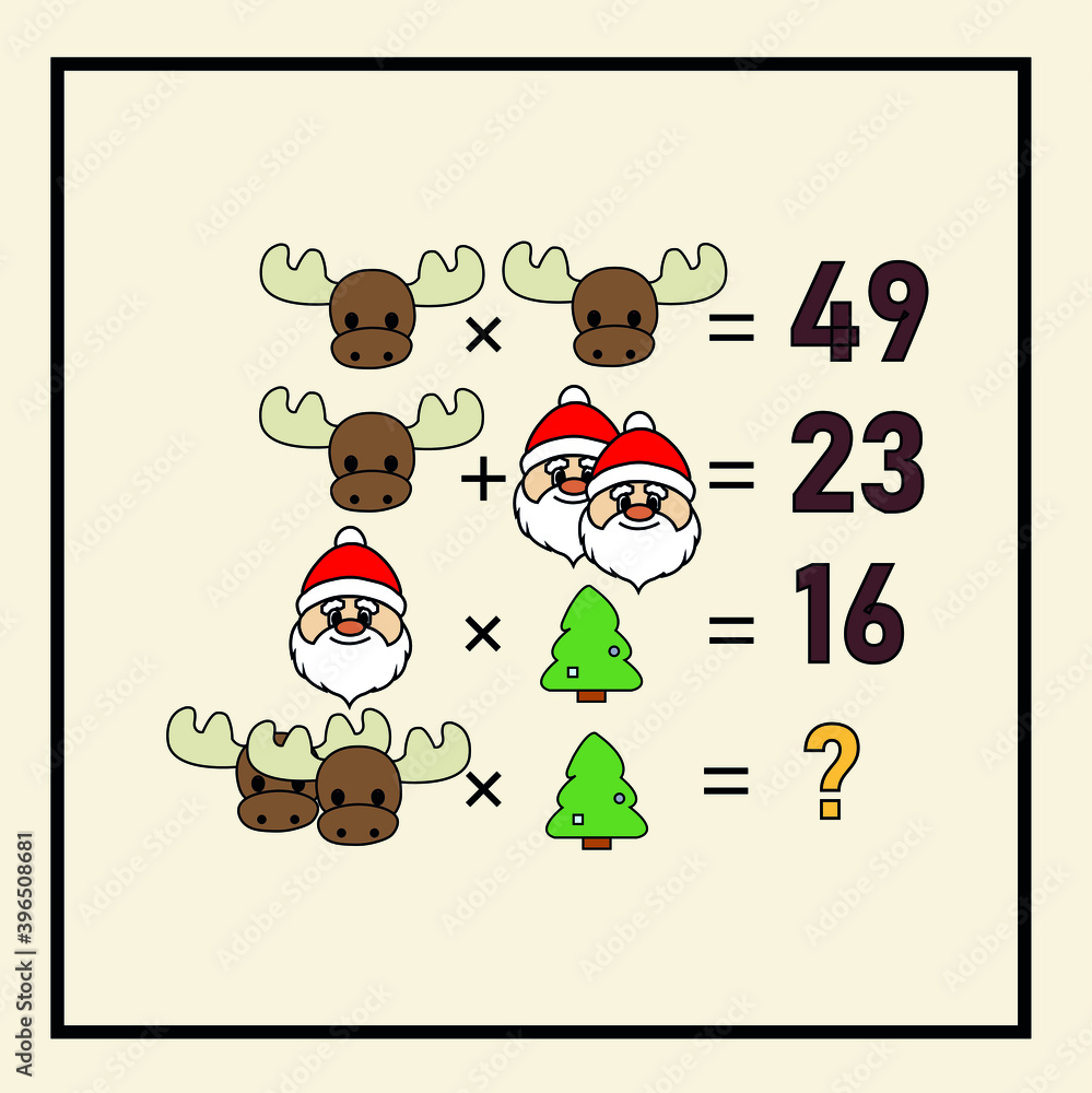 Mathematical rebus. Counting game for preschool children. picture ...