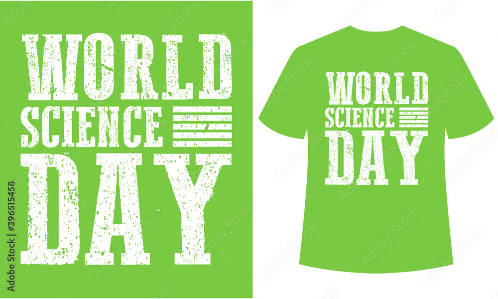world science day typography t-shirt design,tshirt template,print ready ...