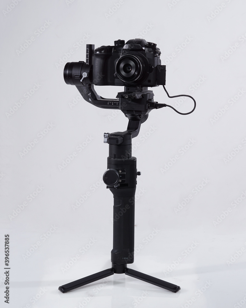 Mirrorles professional cameras with a gimbal camera stabilizer. Video ...