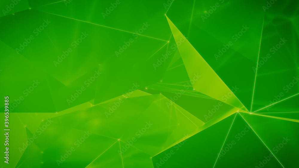 Futuristic, High Tech, green and yellow background, with network lines ...