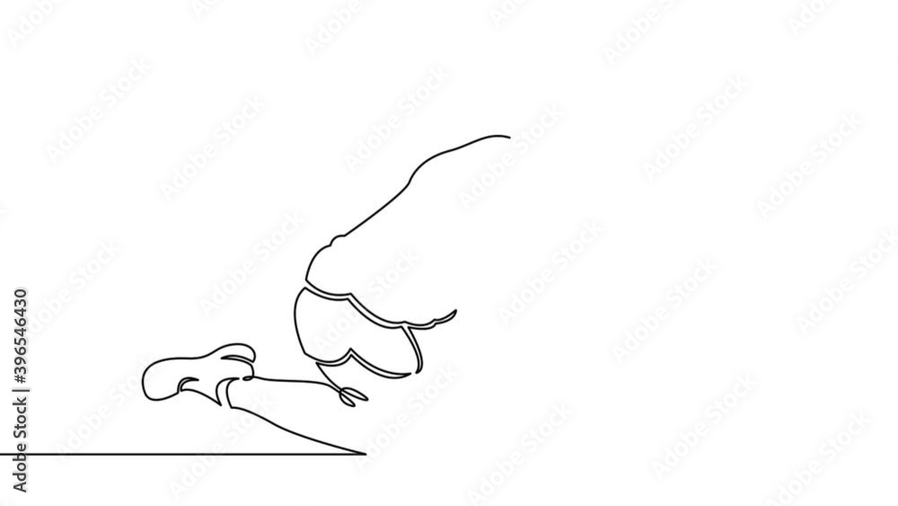 Self drawing simple animation of single continuous one line drawing ...