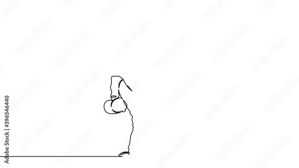 Self drawing simple animation of single continuous one line drawing ...