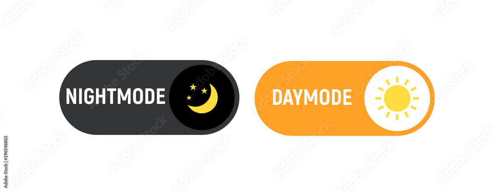 Day night mode switch ui button. Light dark mode slider theme Stock ...