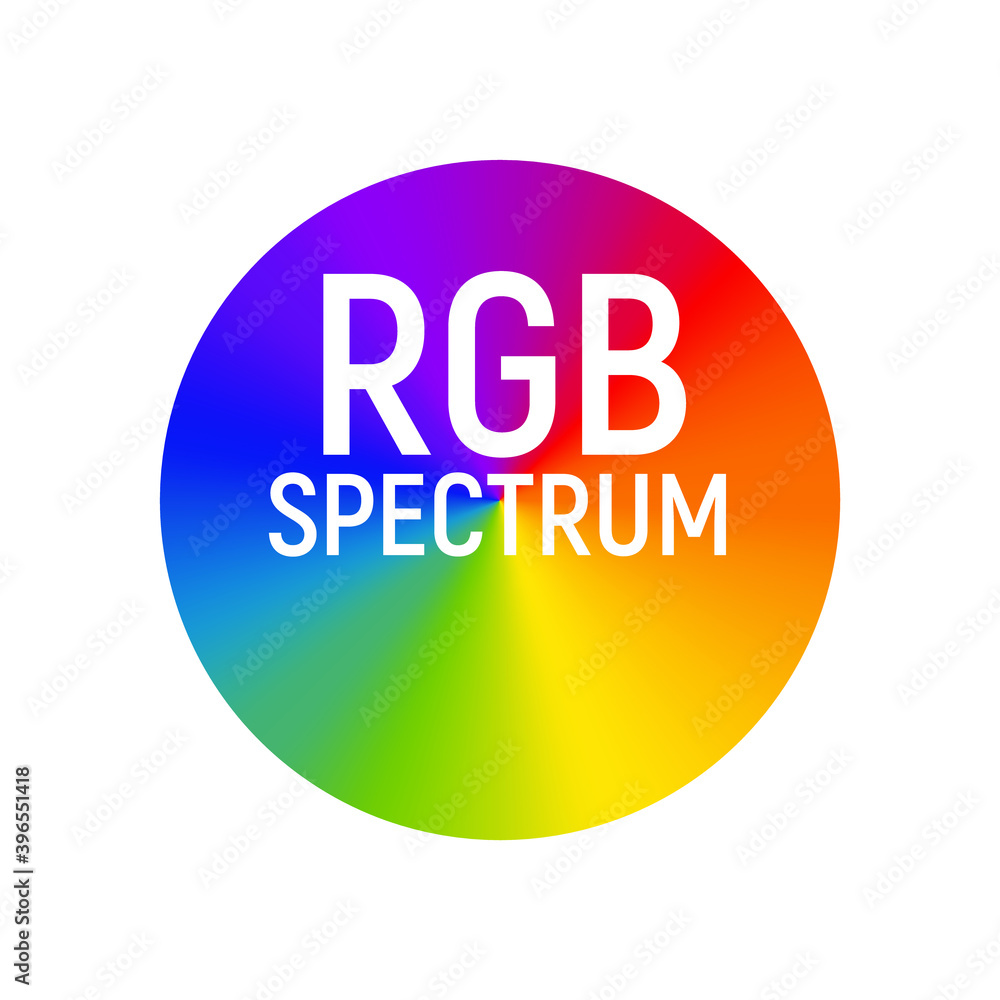 RGB color wheel spectrum selector picker. RGB palette logo. Color ...