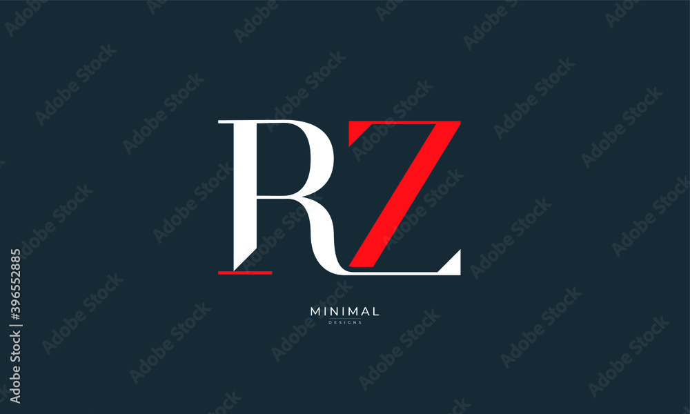 Alphabet letter icon logo RZ Stock Vector | Adobe Stock