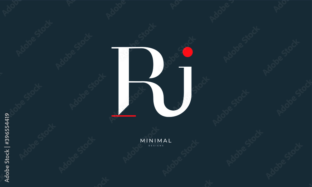 Alphabet letter icon logo RJ Stock Vector | Adobe Stock