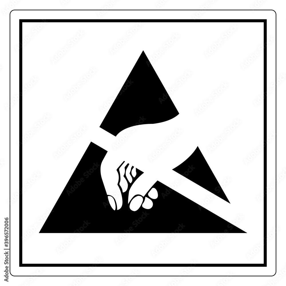 Electrostatic Sensitive Device (ESD) Symbol Sign, Vector Illustration ...