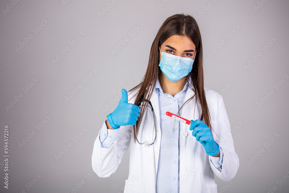 Blood Sample in a flask for analyzing Corona virus and producing ...