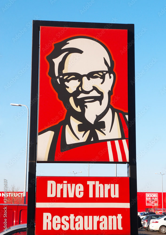 BUCHAREST, ROMANIA - FEBRUARY 7, 2017. Kentucky Fried Chicken Drive ...