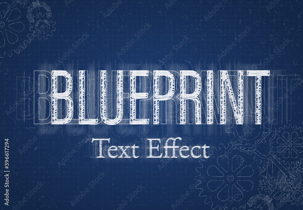 Blueprint Text Style Stock Template | Adobe Stock