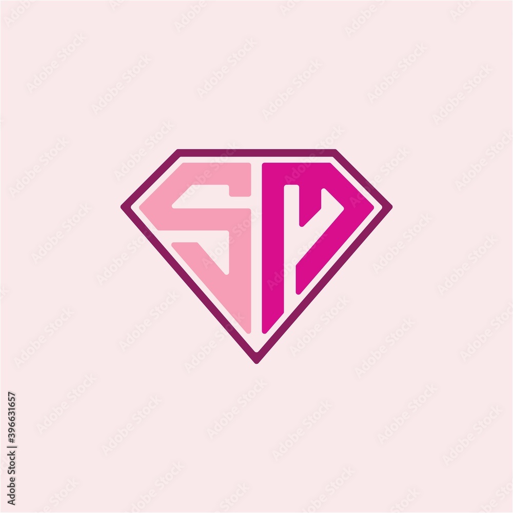 The initial letter of the S M logo is diamond shaped, with a modern ...