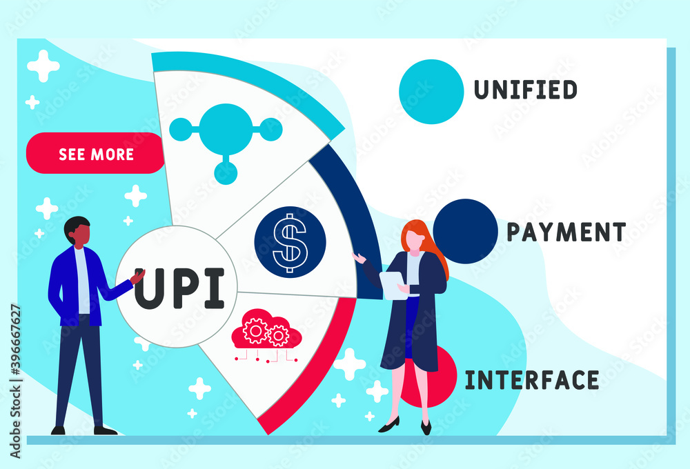 Vector website design template . upi -unified payment interface acronym ...