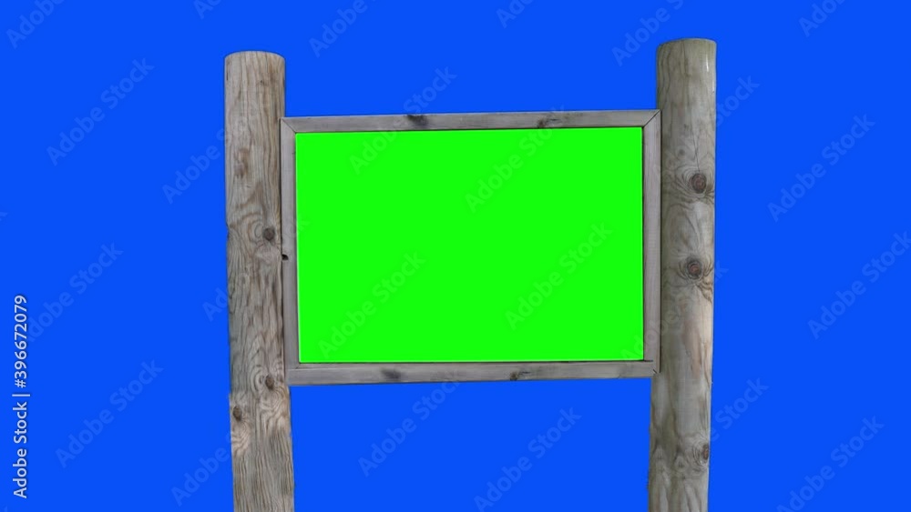 Chroma key, blank board for advertisement. Alpha channel, Mock up empty ...