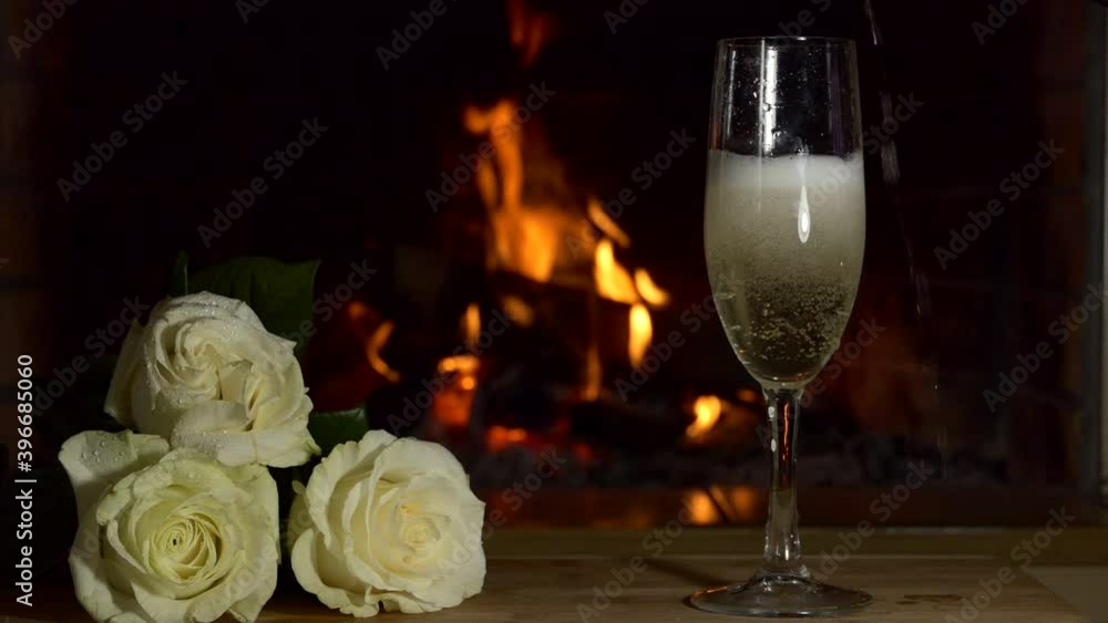 Vidéo Stock Slow motion, Holiday. Champagne is poured from a bottle ...
