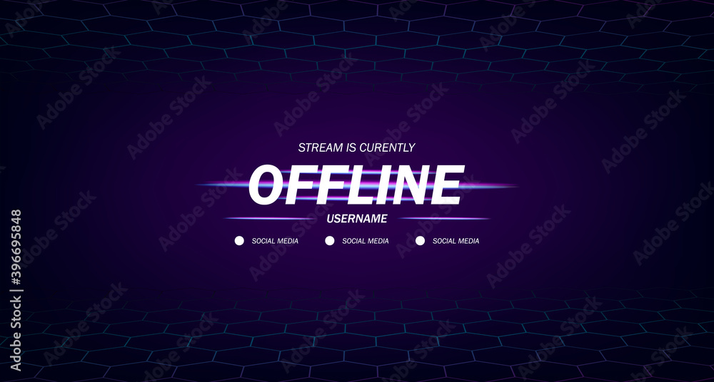 modern twitch background screensaver offline stream gaming with hexagon ...