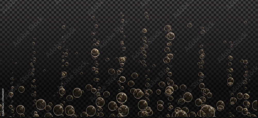 Gold fizzy bubbles. Sparkles champagne. Fizzy pop and effervescent ...