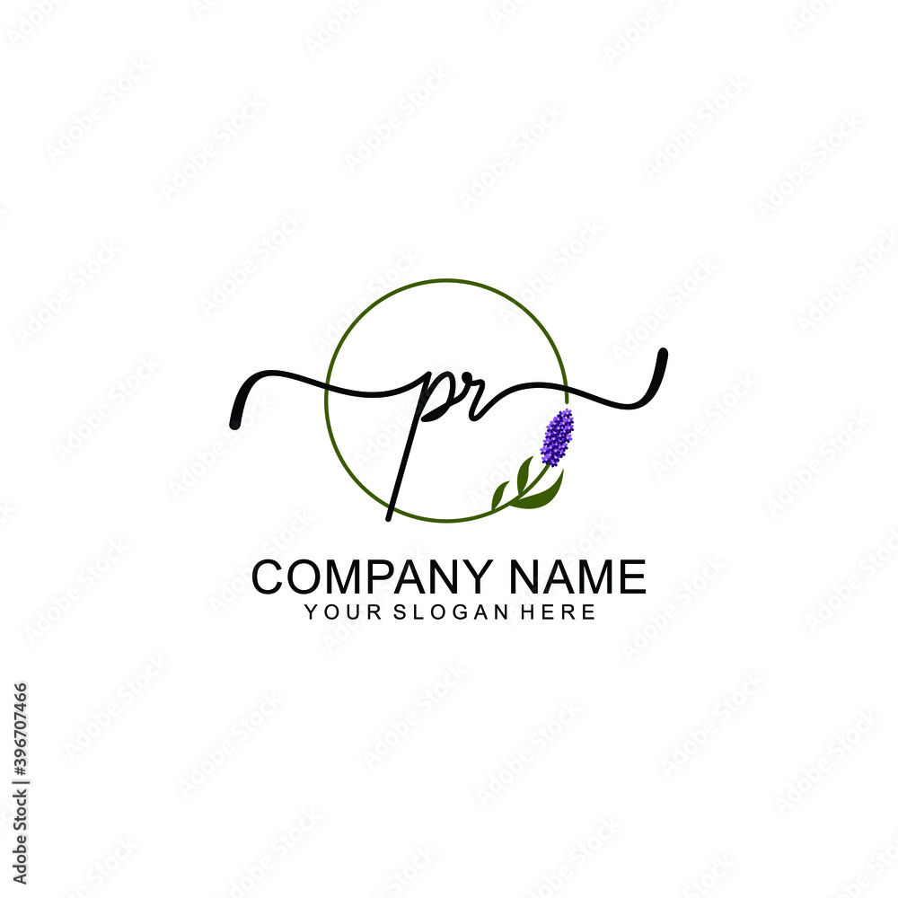 Initial PR Handwriting, Wedding Monogram Logo Design, Modern ...