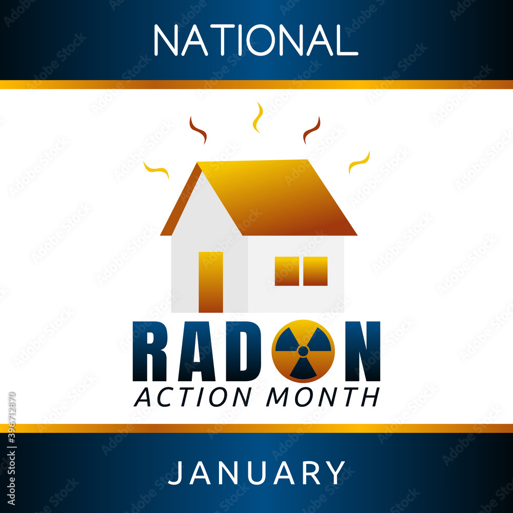 vector graphic of national radon action month good for national radon ...