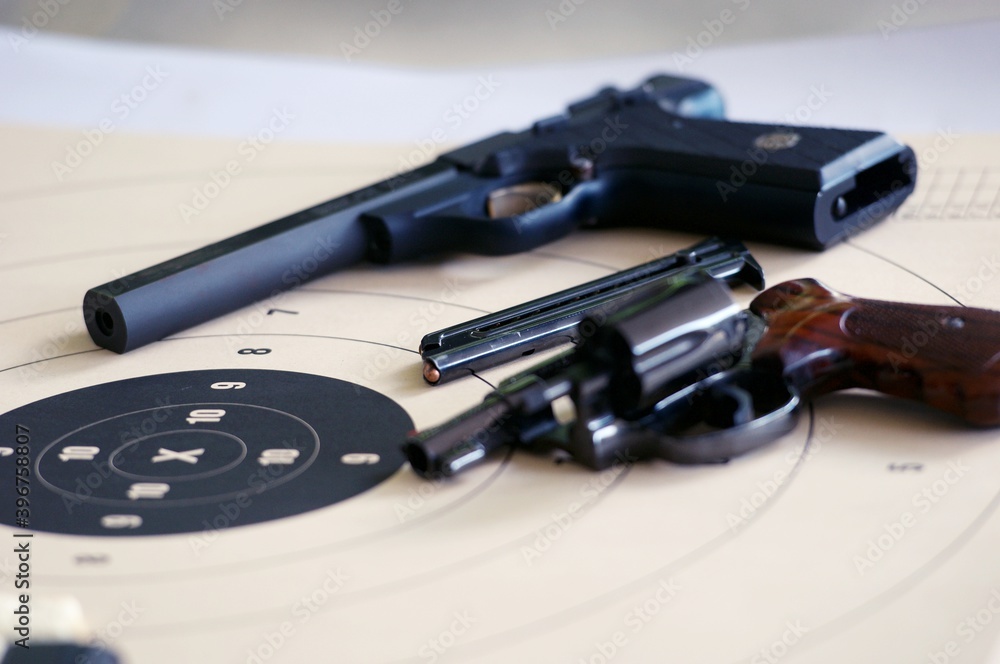 Goal setting with target, objectives and planning concept, top view ...