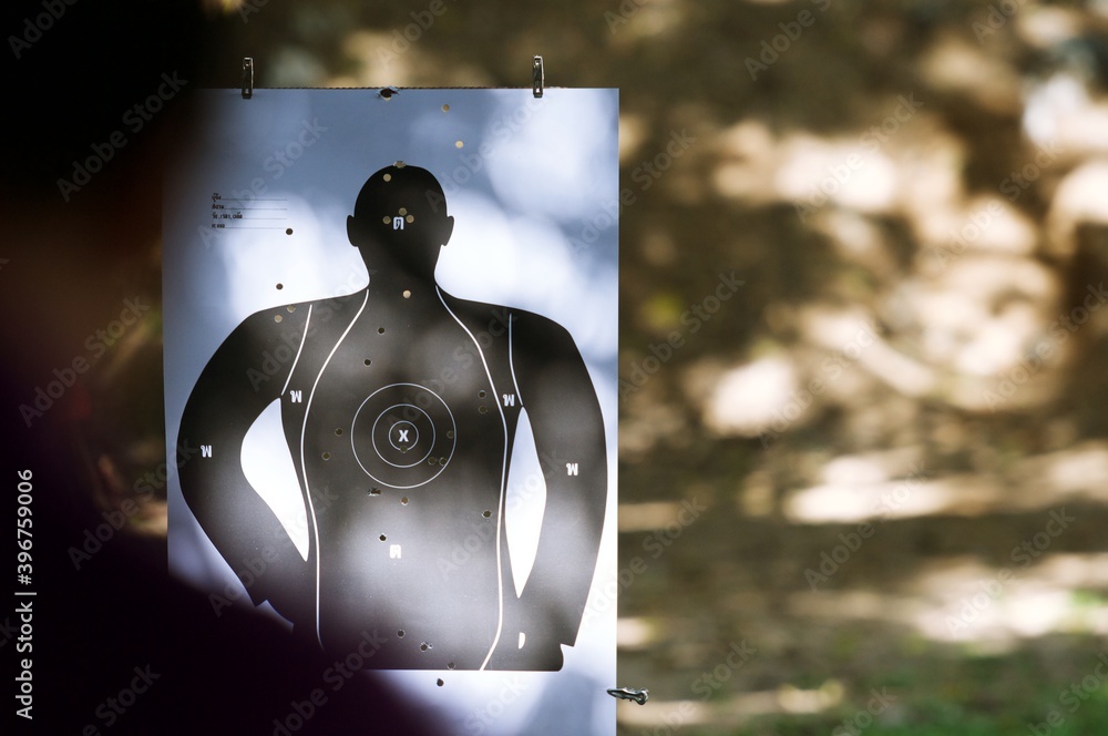 Goal setting with target, objectives and planning concept, top view ...