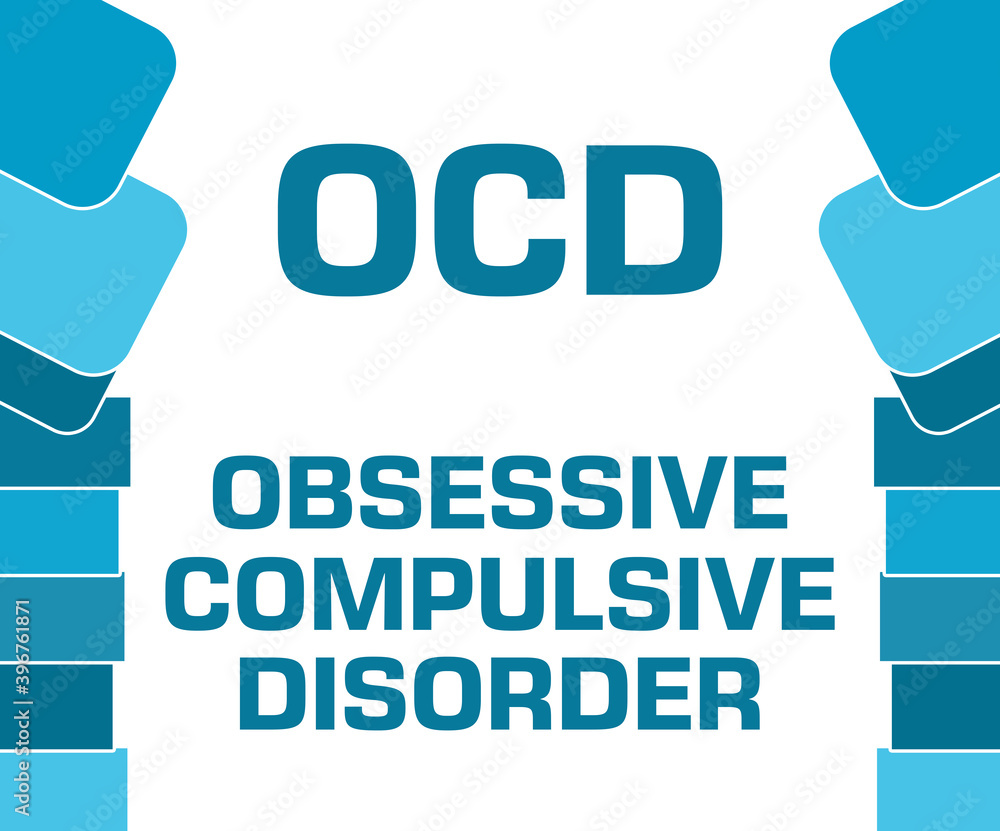 OCD - Obsessive Compulsive Disorder Blue Abstract Shapes Square Stock ...