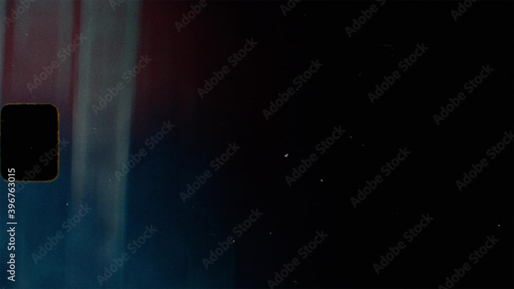 Black Super 8mm Film Frame Scan with sprocket hole and Light Leaks. For ...