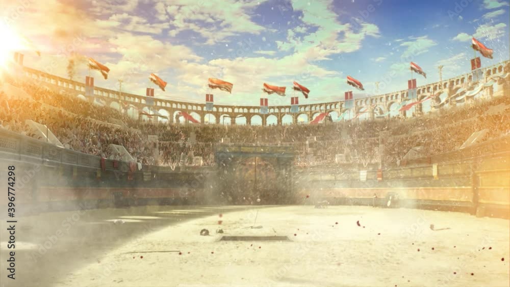 Ancient arena animation. Ancient greece, vintage arena. Animation ...