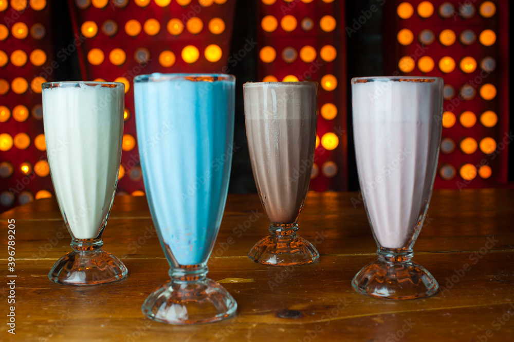 Foto de Milkshakes or Fruit smoothies. Classic America favorite ...