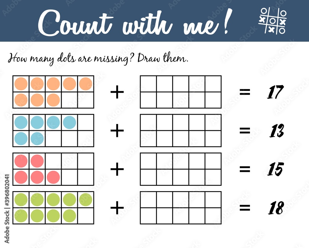 Counting game for kids. Educational a mathematical game. Count how many ...