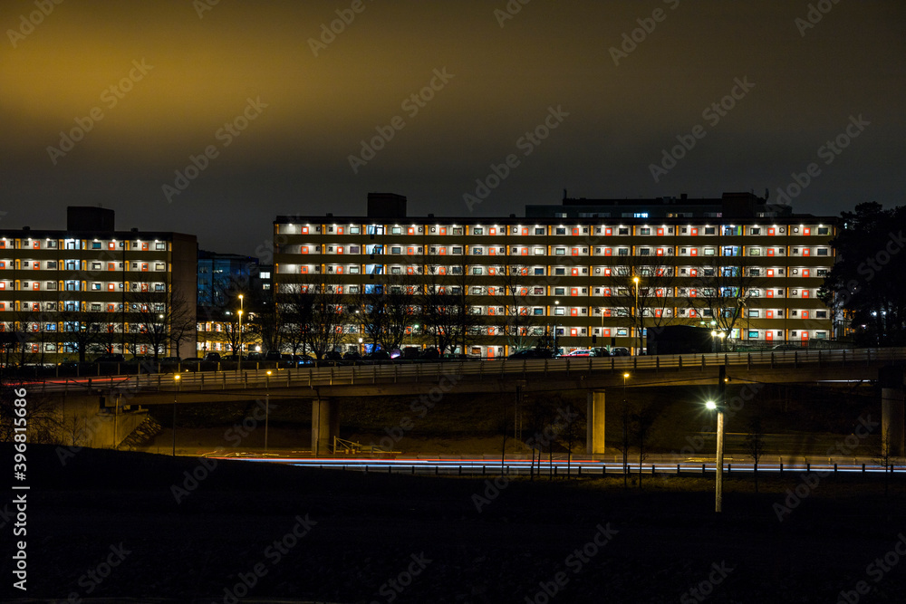 Stockfoto med beskrivningen Stockholm, Sweden Apartment buildings and ...