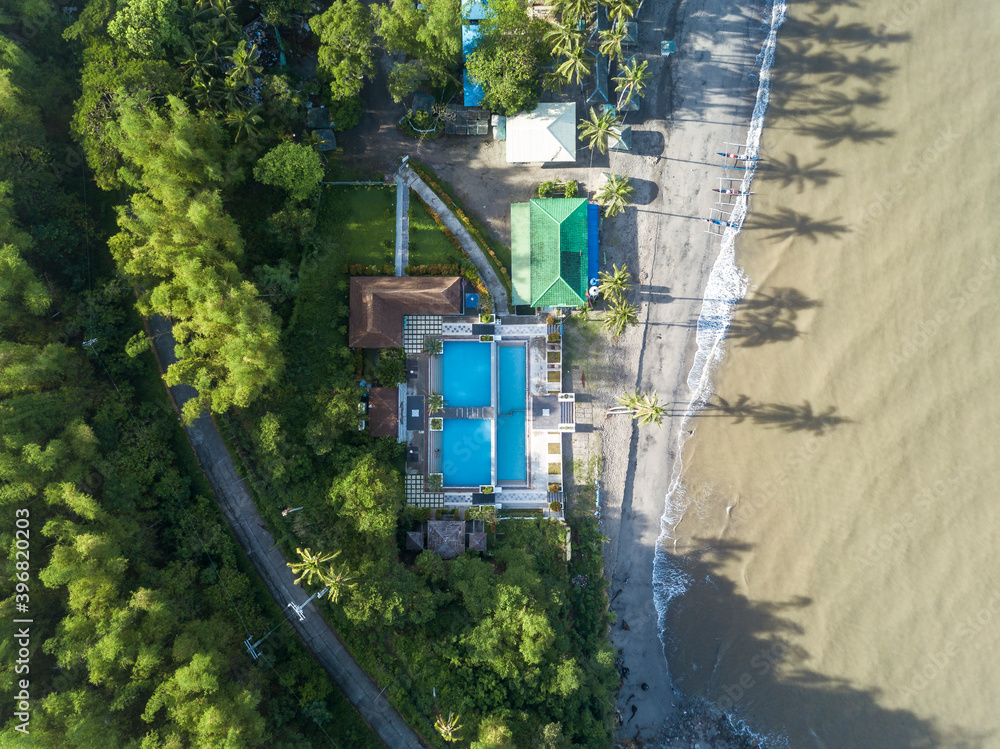 Top aerial view of a small and private beach resort in Ternate, Cavite ...