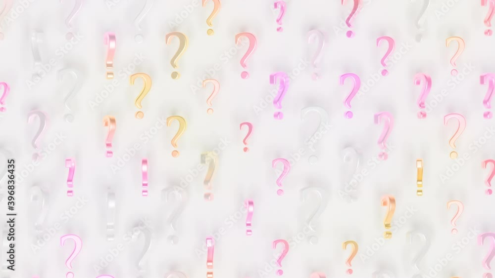 Mystery Question Marks Loop 1 Multicolor 2: many yellow, pink and white ...