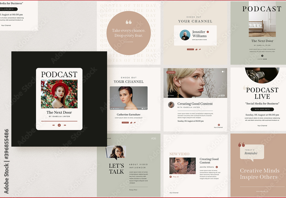 Influencer Social Media Post Layout Stock Template | Adobe Stock