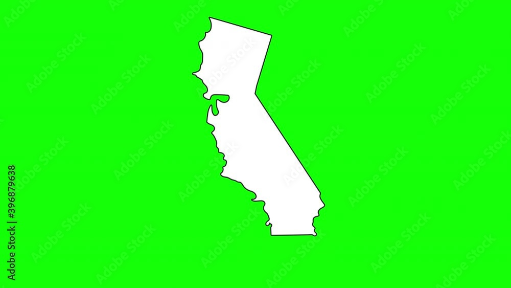 California State of USA with pointer in capital city Sacramento ...
