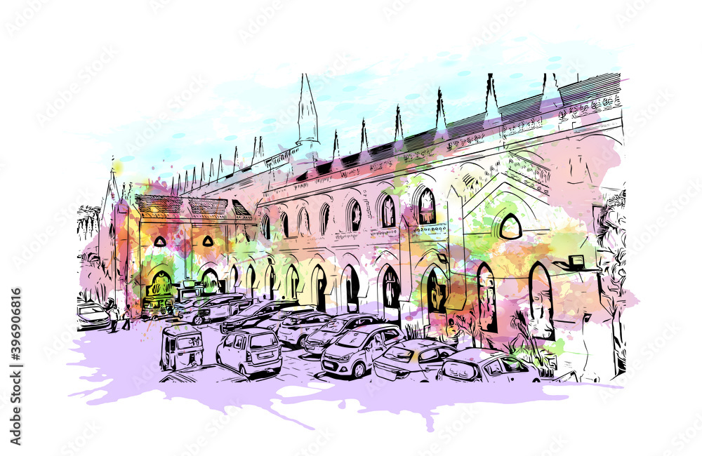 Building view with landmark of Chennai is the capital of the Indian ...