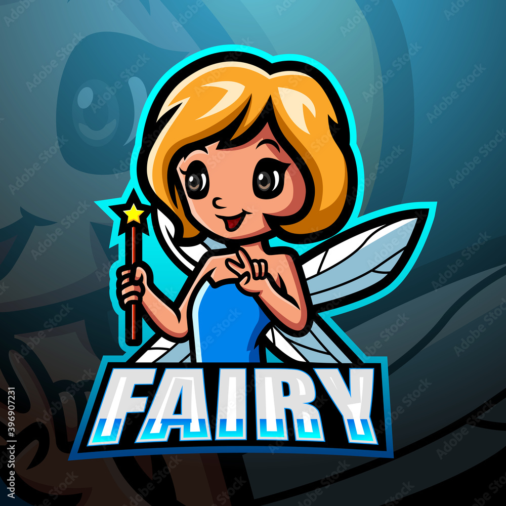Little fairy mascot esport logo design Stock Vector | Adobe Stock