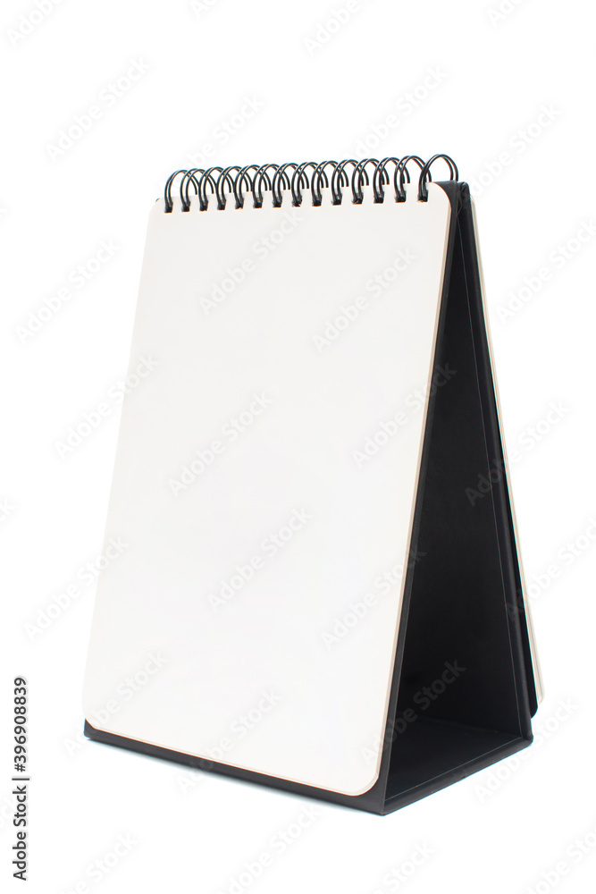 Mockup of white paper spiral calendar isolated on white background ...