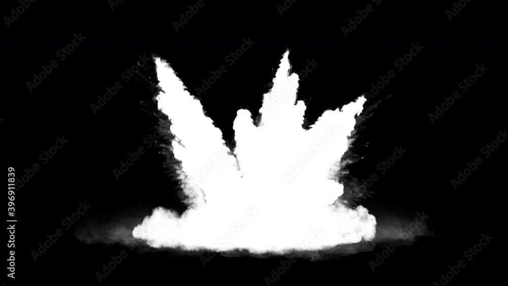 Video „Red colored large size trotyl explosion with trails and fire ...