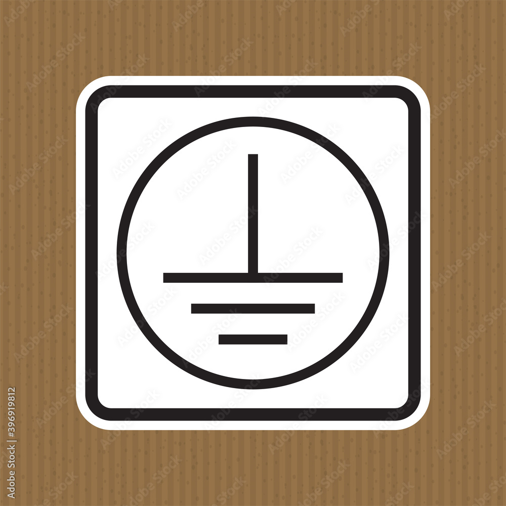 Protective Earth Ground Symbol Sign, Vector Illustration, Isolate On ...