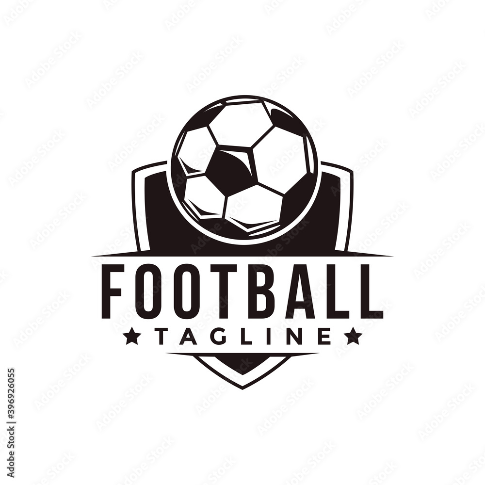 Vintage badge emblem Football soccer sport team club league logo with ...