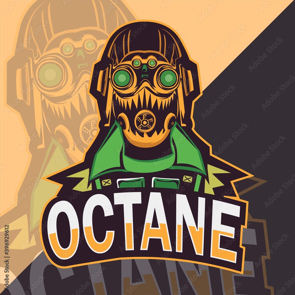 Octane mascot logo, sport, esport logo team design vector. Stock Vector ...