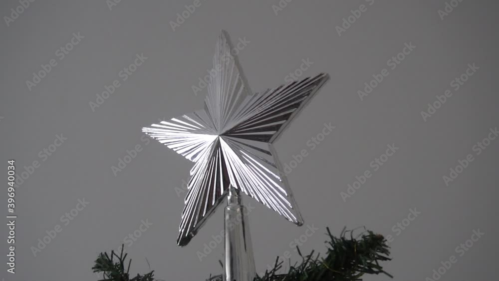 Christmas tree with star on top of the tree. A tradition to put this ...