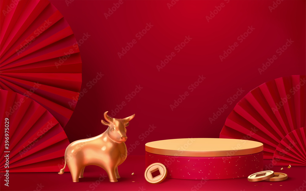 Asian product display background Stock Vector | Adobe Stock