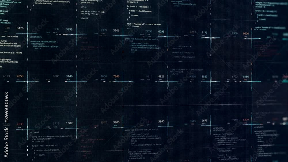 Vidéo Stock Hacker attack through network by writing a special code on ...