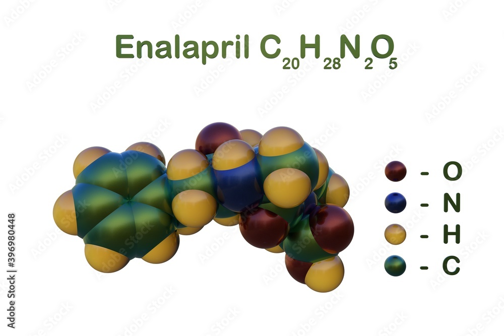 Structural chemical formula and space-filling molecular model of ...