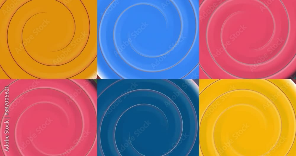 Vidéo Stock Abstract animation with swirls and spirals. Modern colorful ...