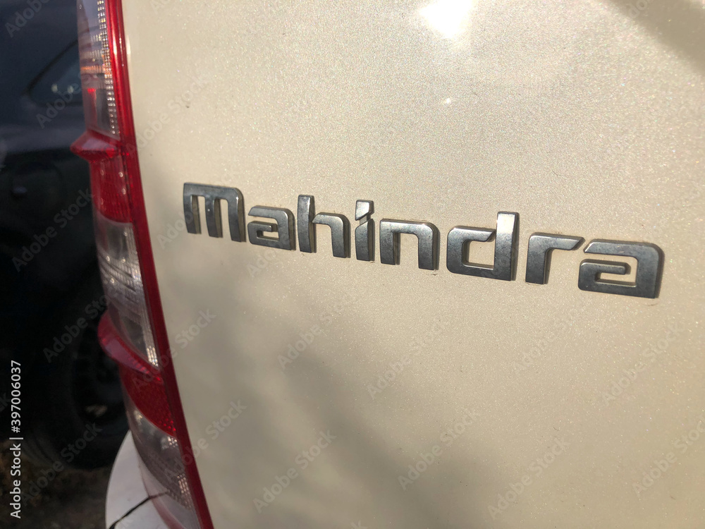Rome, Italy - August 18, 2020: Emblem of Mahindra and Mahindra Limited ...
