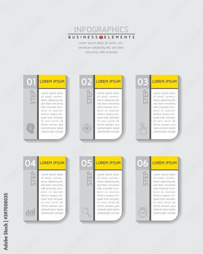 Vector elements for infographics. presentation and chart. steps or ...