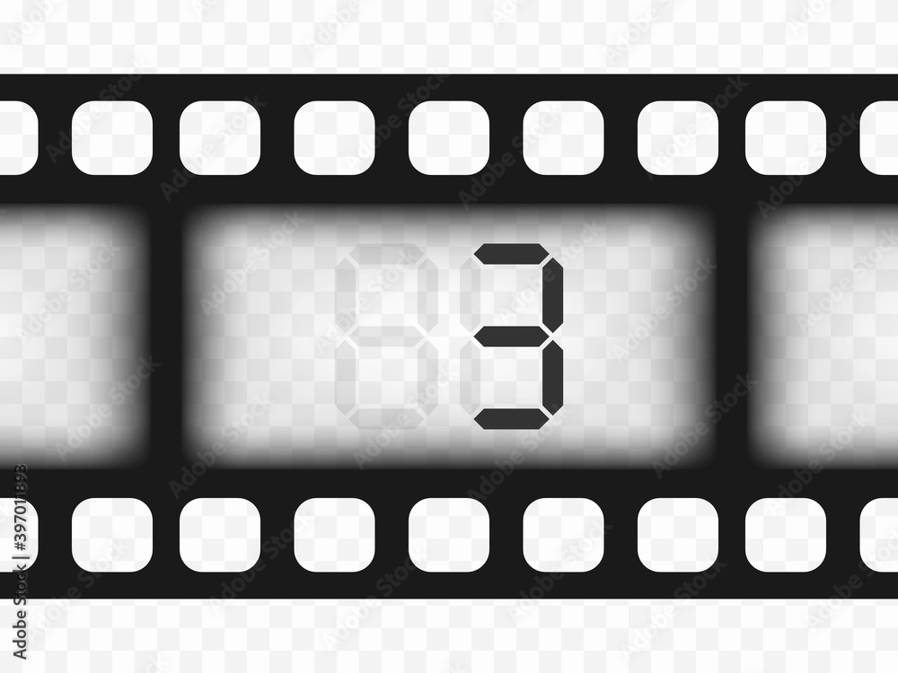 Electronic film counter number 3. Countdown. The overlay object is a ...