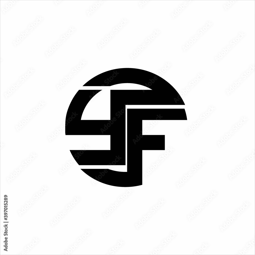 YF Logo monogram with rounded line swipe design template Stock Vector ...